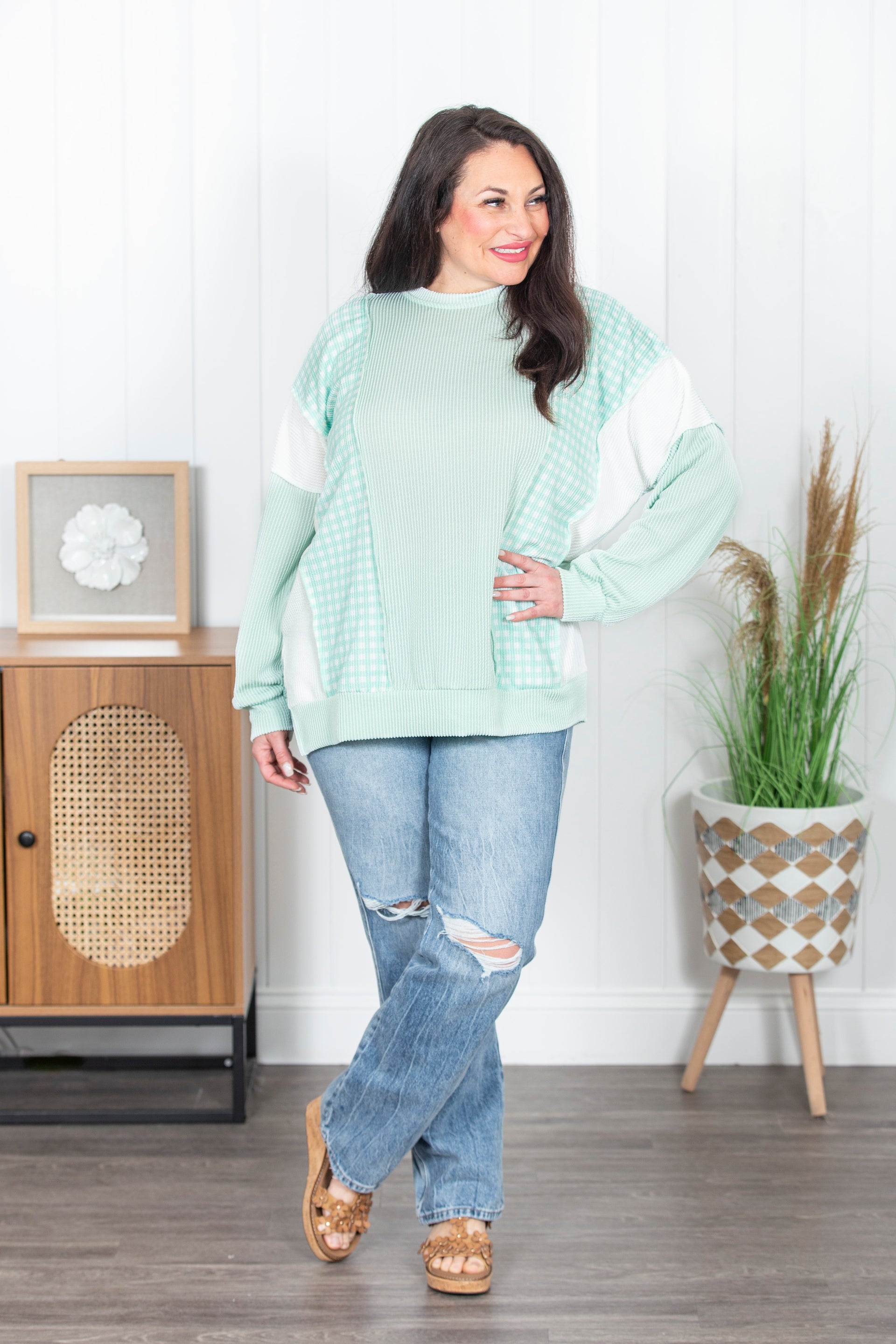 Springtime Plaid Top – Kali Rose Boutique